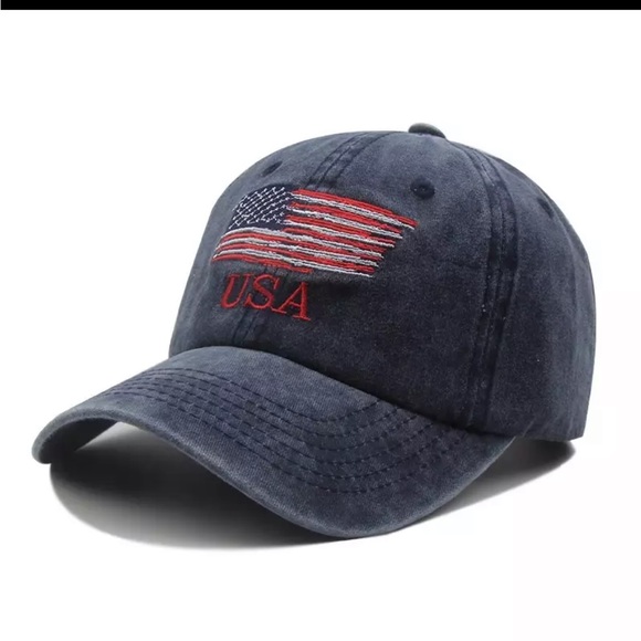 Accessories | Usa Flag Hat Usa Flag Cap United States Embroidered Blue ...